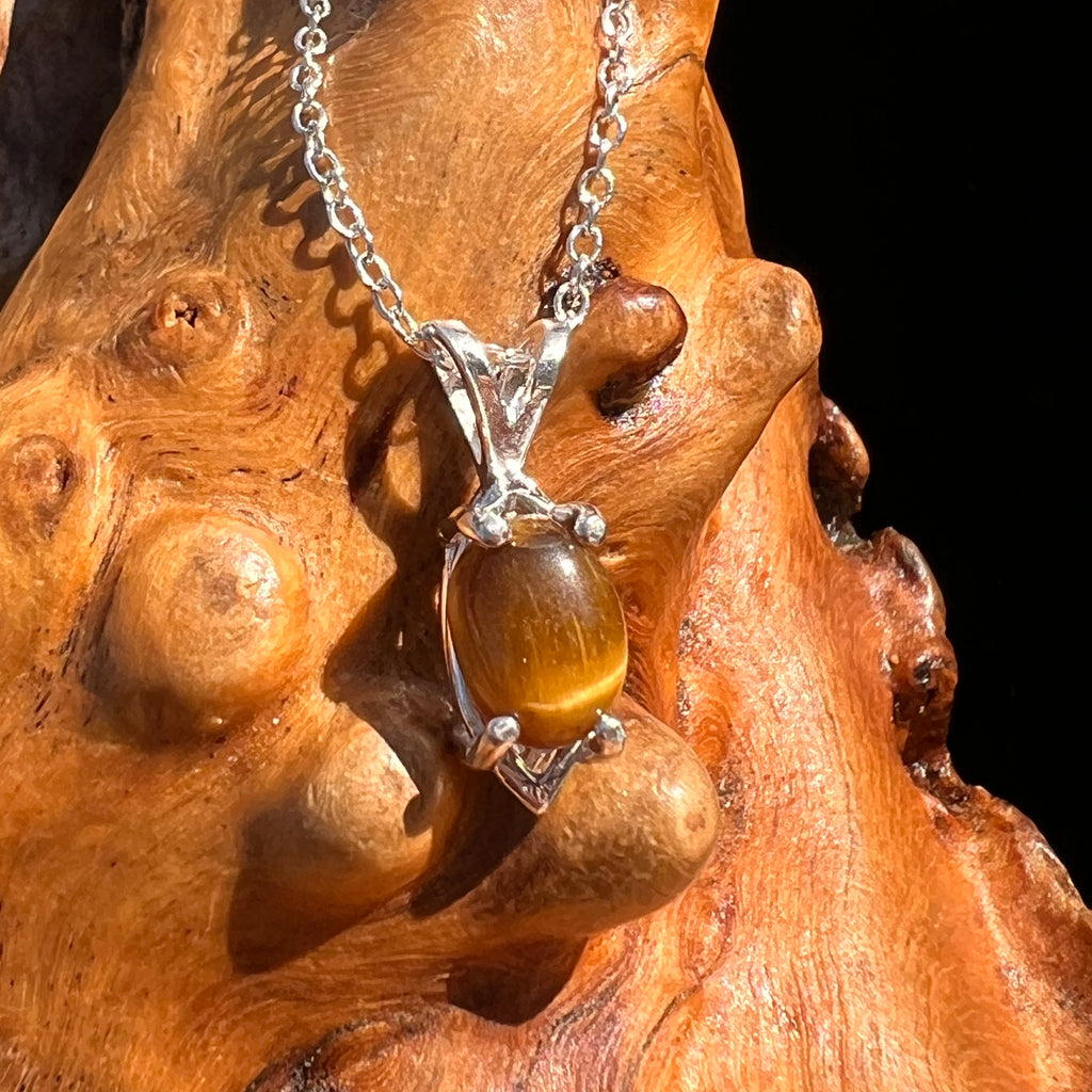 Tiger Eye Necklace Sterling Silver | Moldavite Life