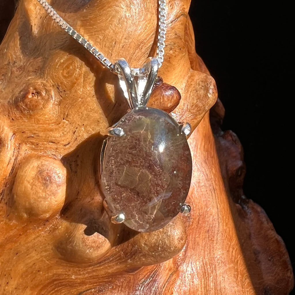 Polished Colombianite Pendant Necklace Sterling | Moldavite Life