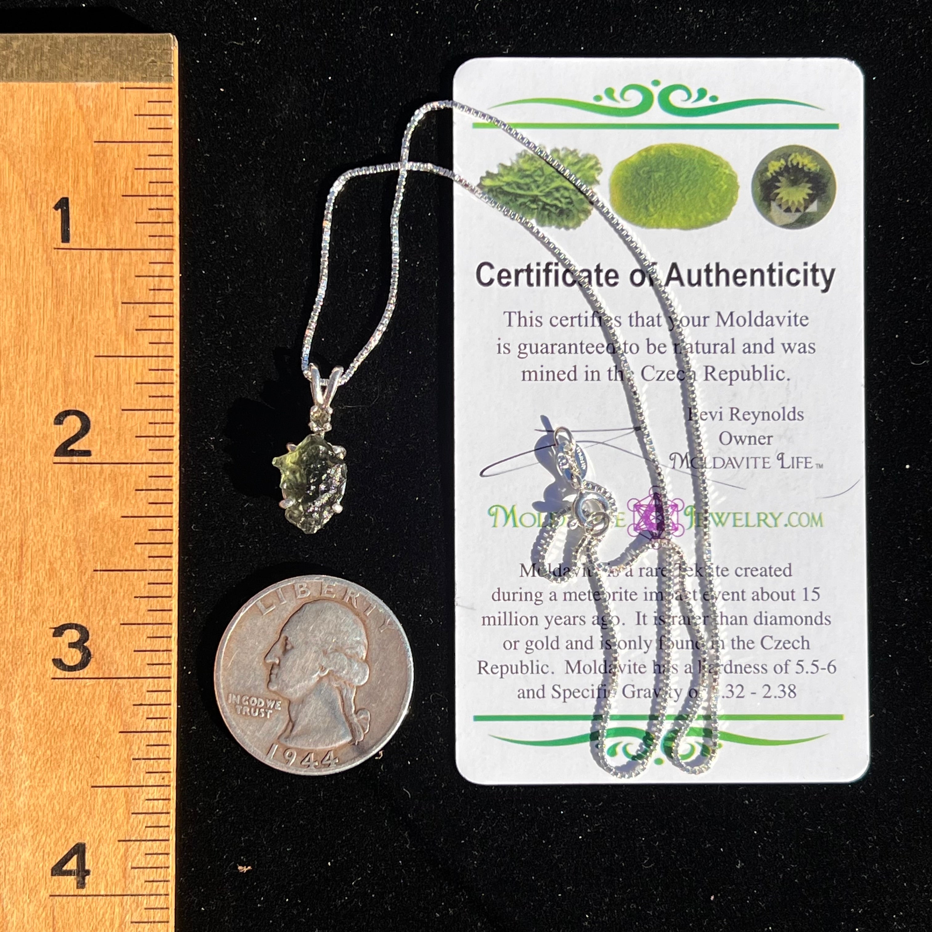 Raw Faceted Moldavite Necklace Sterling Certified Moldavite Life