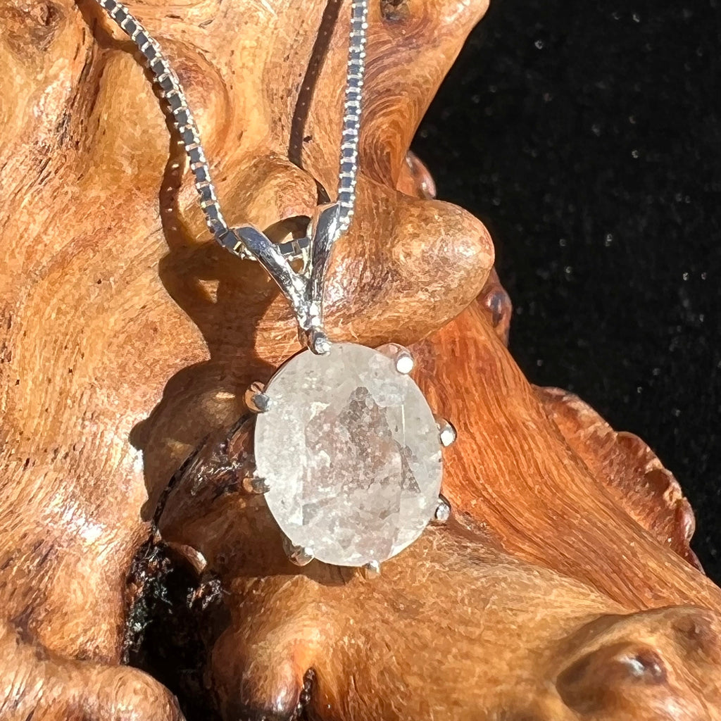 Faceted Libyan Desert Glass Necklace Sterling Silver | Moldavite Life