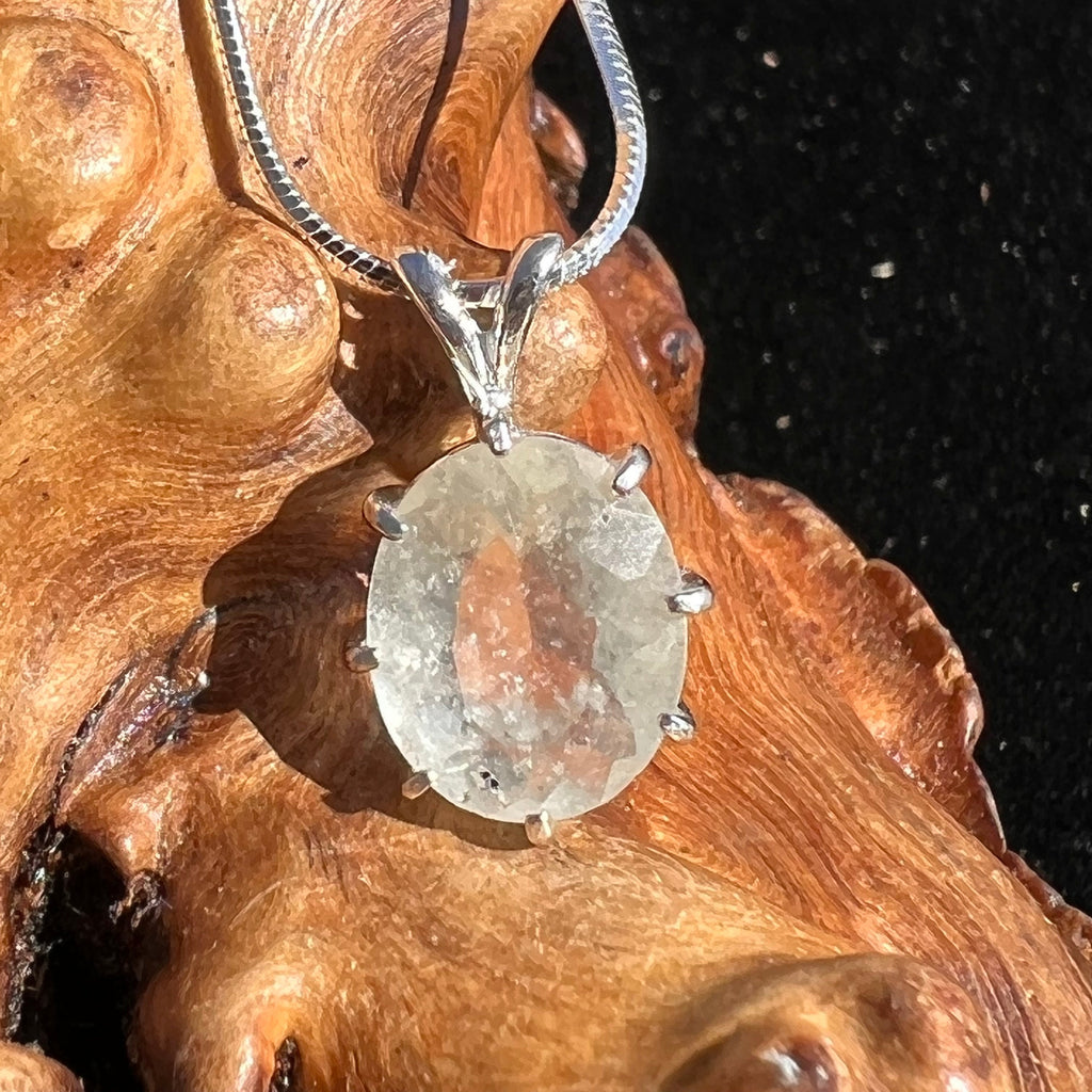 Faceted Libyan Desert Glass Necklace Sterling Silver | Moldavite Life